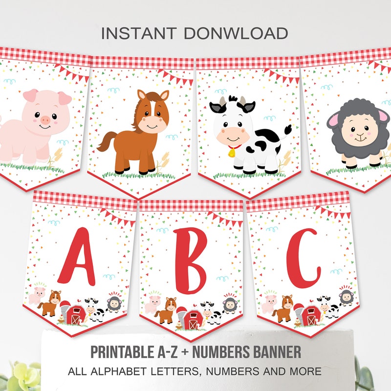 Farm Birthday Banner - Etsy
