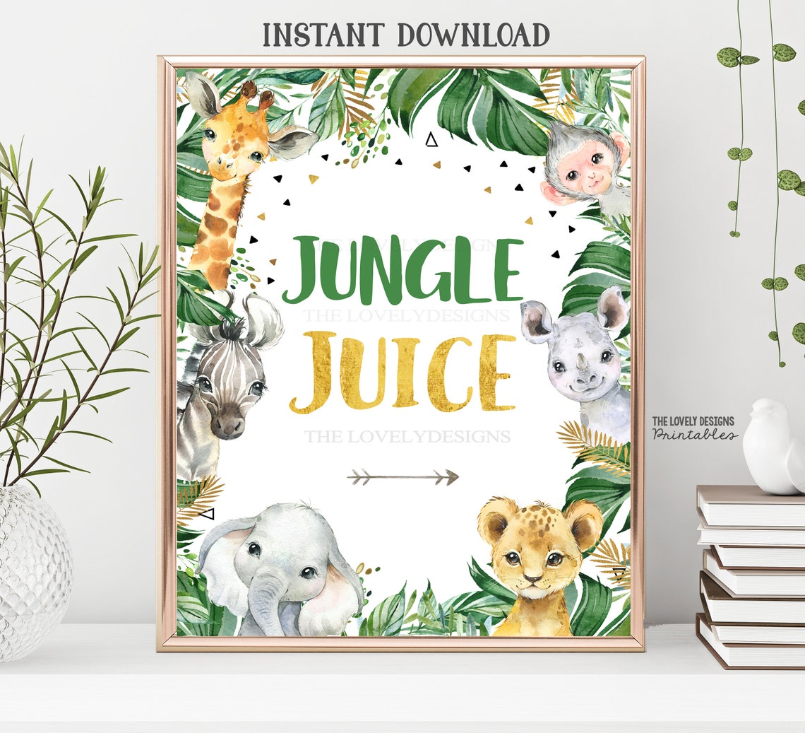Jungle Juice Sign Jungle Birthday Party Sign Jungle Boy Party - Etsy Canada