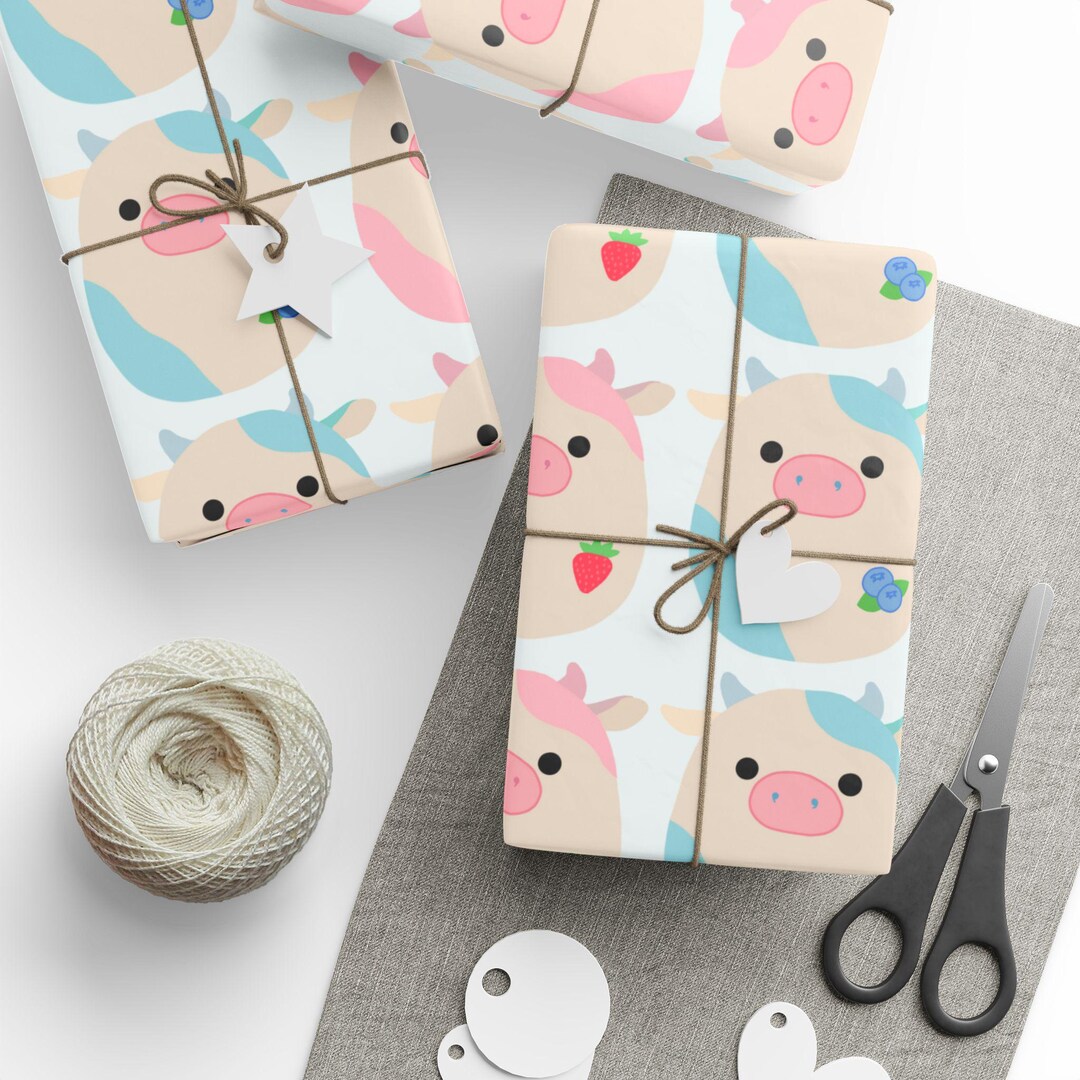Squishy Heifer Cow Gift Wrapping Paper: Eco-friendly Decorative Paper ...