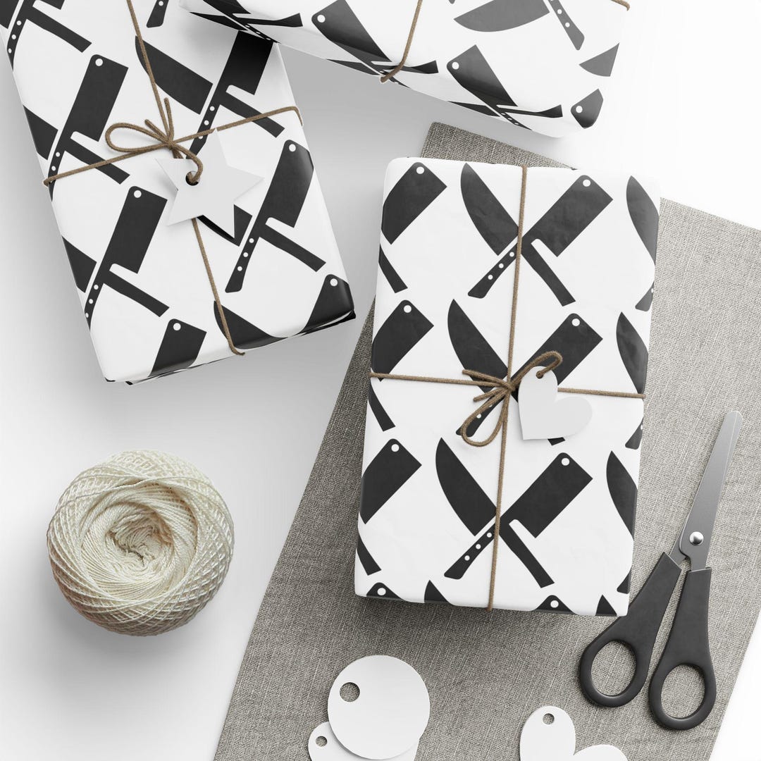 Chef Knives Inspired Minimalistic Design Gift Wrapping Paper - Etsy
