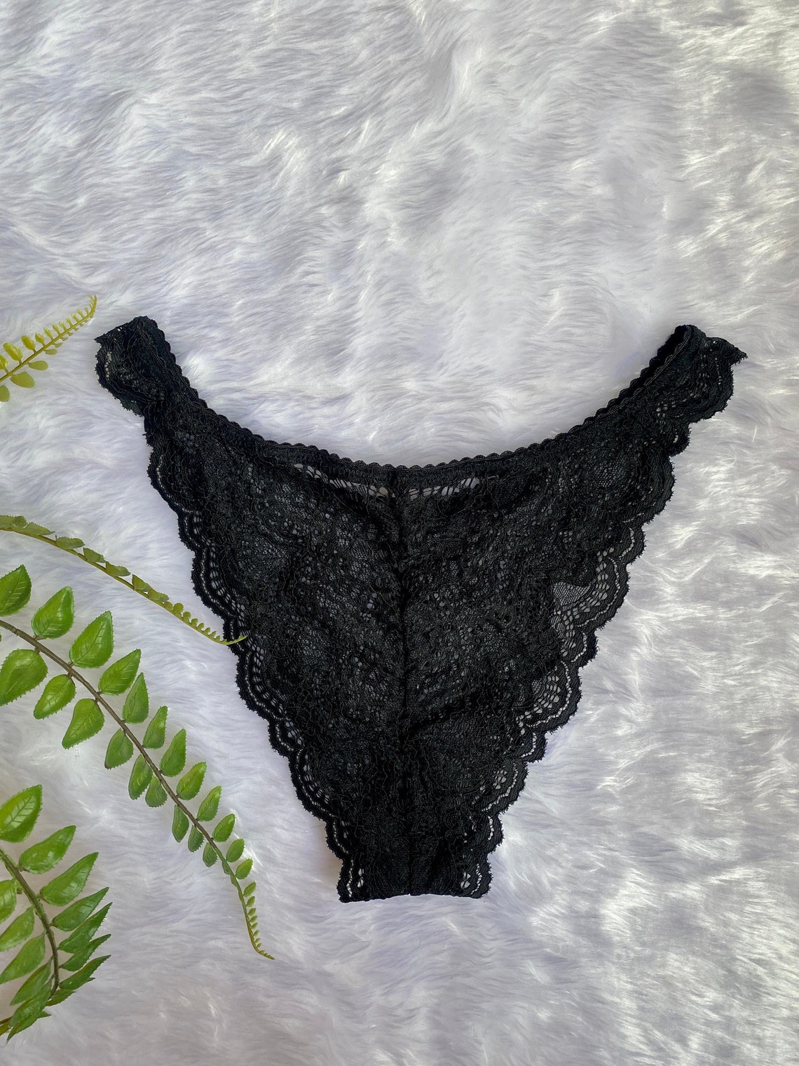 Black Lace Goth Lingerie Panties Cheeky Sheer Lingerie Thong Etsy