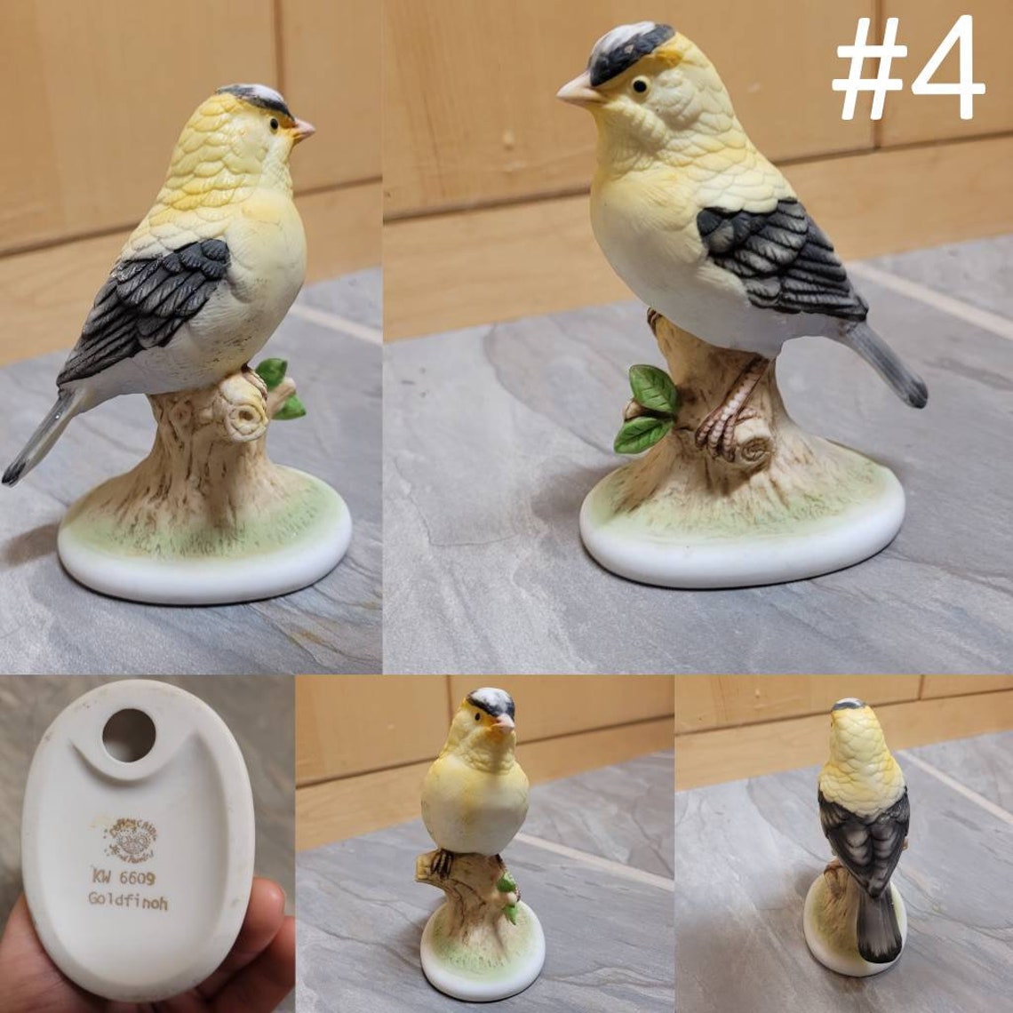 Vintage Handpainted Designer Bone China Bird Figurines Cardinal, Blue ...