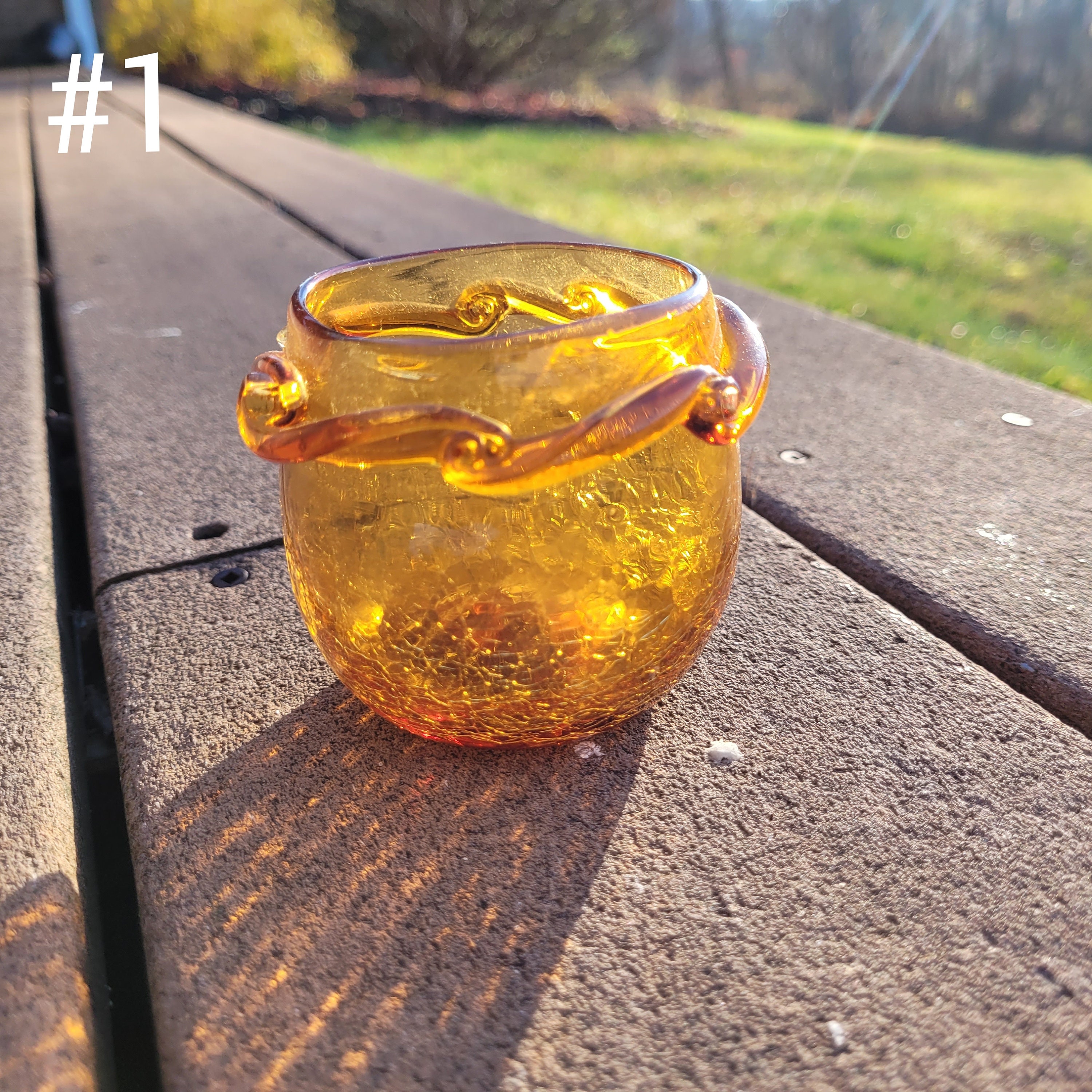 1950s Vintage Hand Blown Crackle Glass Pitchers, Vases and Cups From ...
