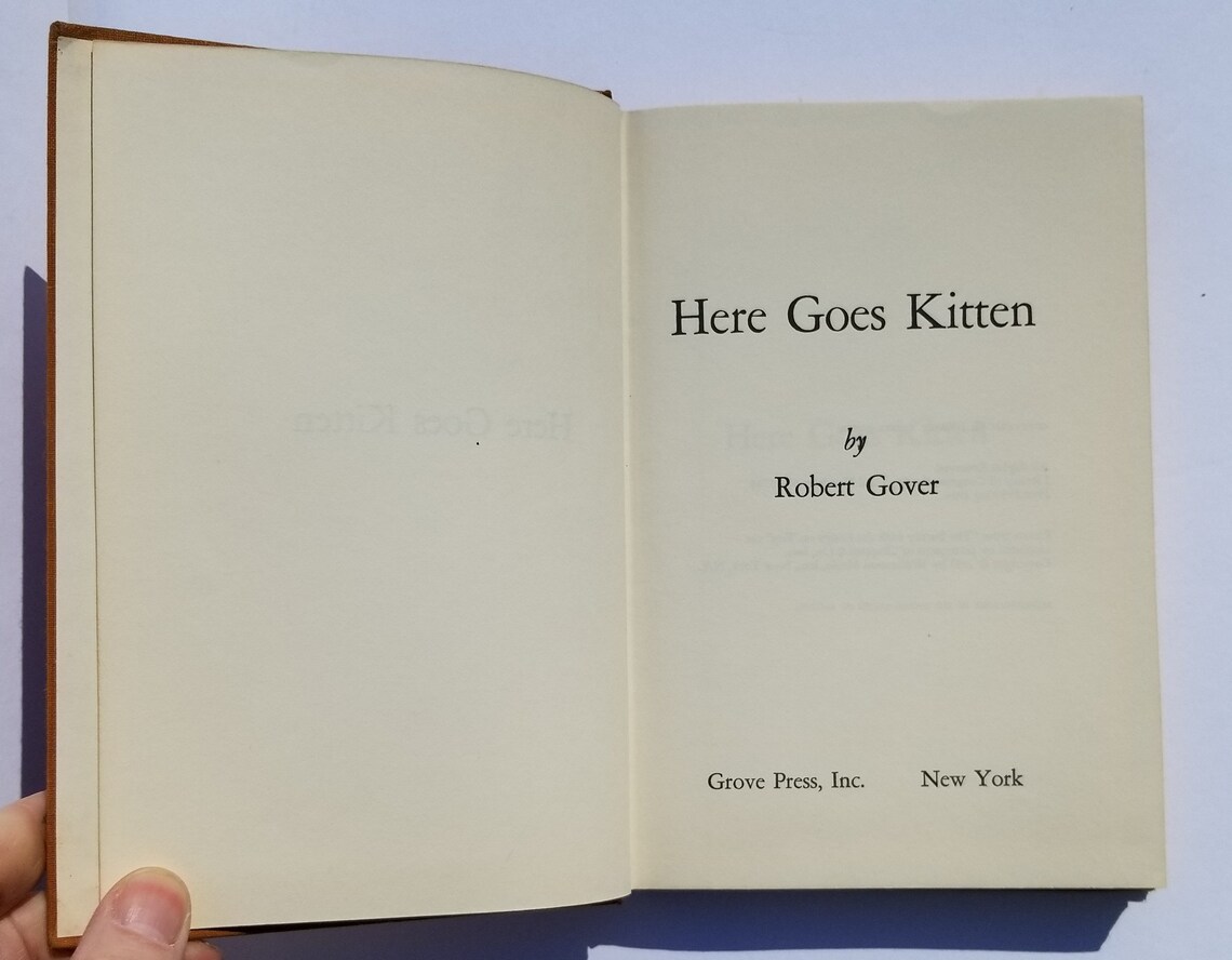 Here Goes Kitten by Robert Gover Grove Press 1964 First - Etsy
