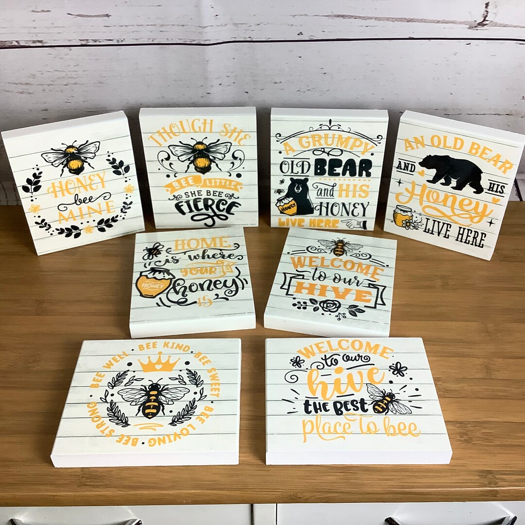 Bee Shelf Sitter Tiered Tray Tray Styling Bee Honey Apiary Bee ...