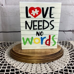 Autism Awareness Shelf Sitter,autism Sign,autism Word Block,autism ...