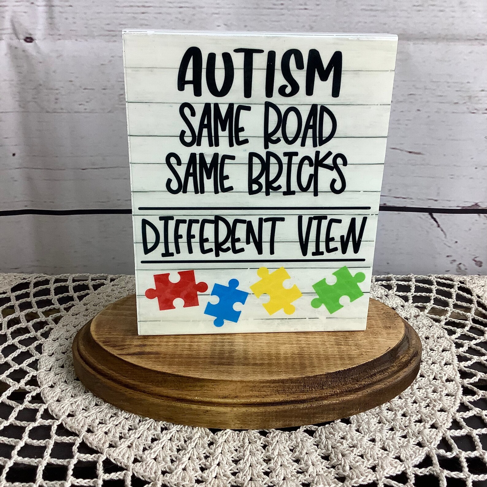 Autism Awareness Shelf Sitterautism Signautism Word - Etsy