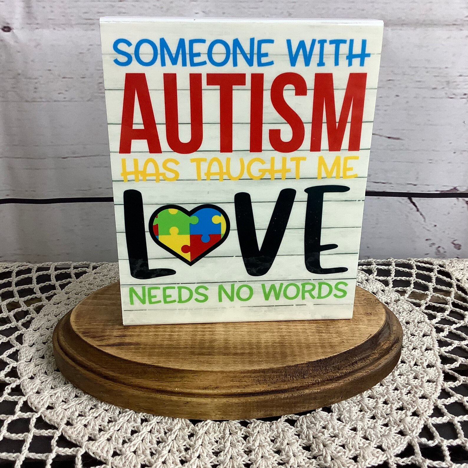 Autism Awareness Shelf Sitterautism Signautism Word - Etsy