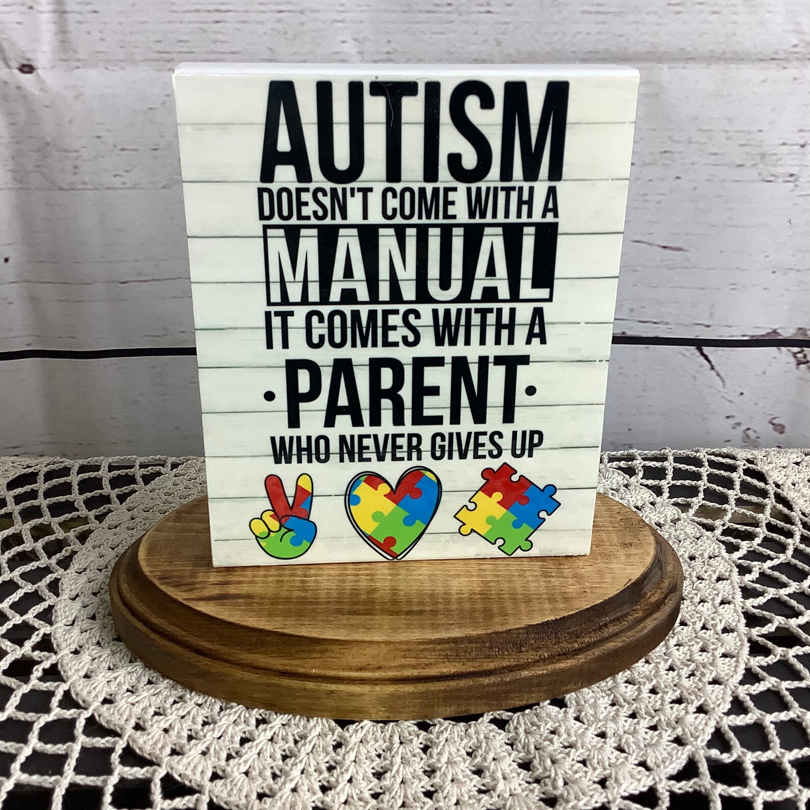 Autism Awareness Shelf Sitterautism Signautism Word - Etsy
