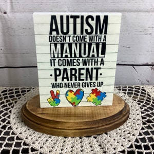 Autism Awareness Shelf Sitter,autism Sign,autism Word Block,autism ...