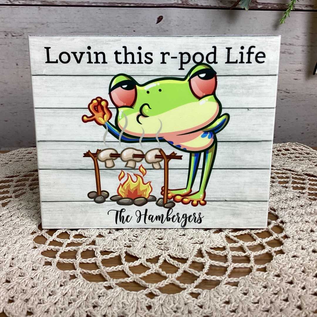 Camping Themed Shelf Sitter Signs,camping Frog,rpod,roasting ...