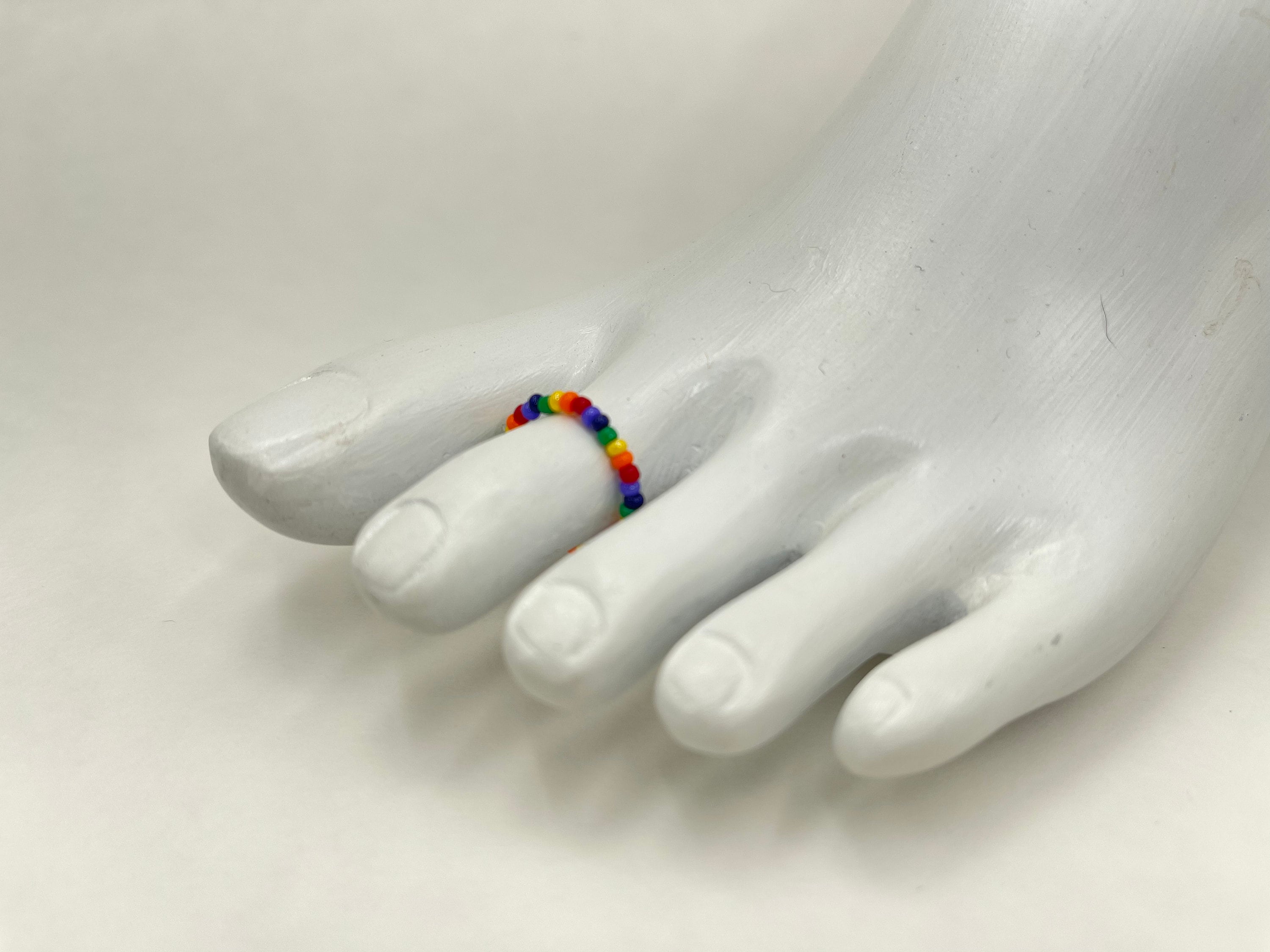 PRIDE Awareness elastic ring Rainbow rings LGBTQ toe Gay | Etsy