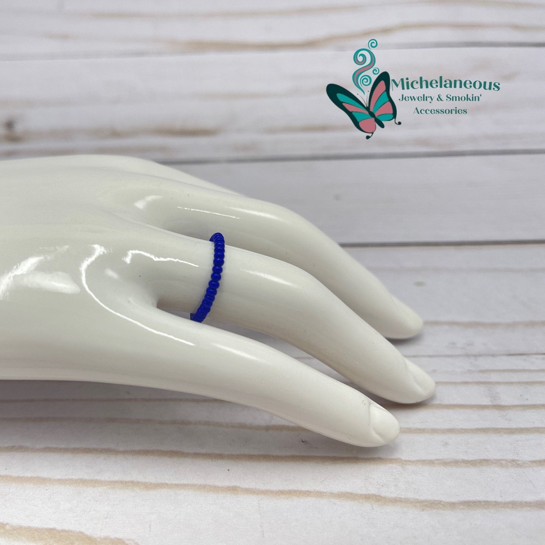 Royal Blue Anti Bullying Awareness Elastic Ring Child Abuse Rings ...