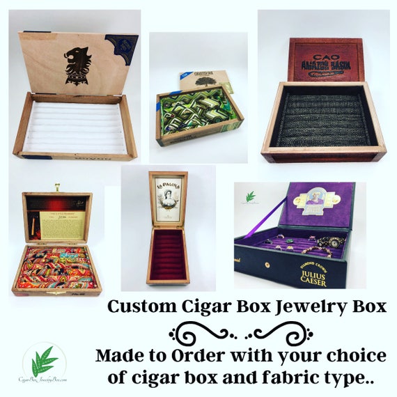 Custom Cigar Box Jewelry Box Ring Display Cufflink Box Stud | Etsy