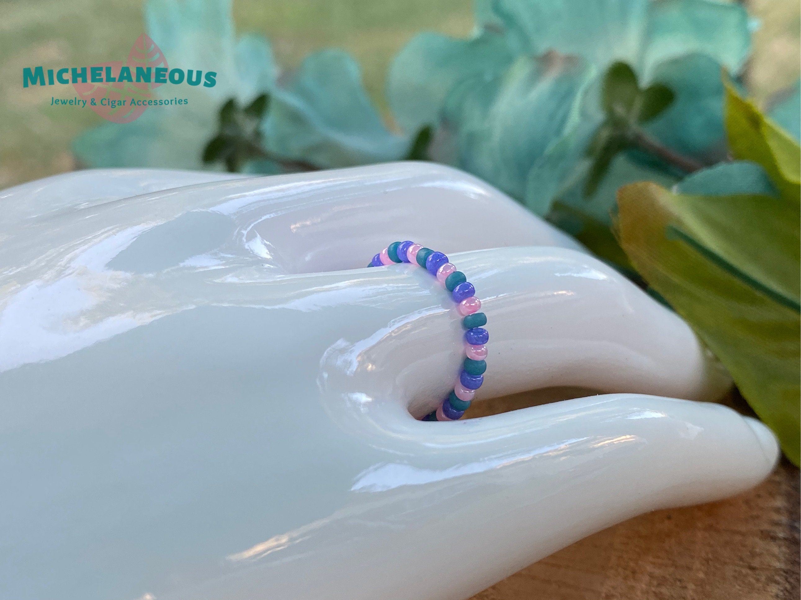 Pink Teal and Purple Awareness Ring Thyroid Cancer Rings Toe | Etsy