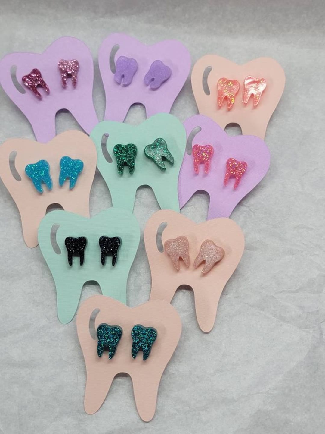 Fun Dental Tooth Molar Earrings, Stud Earrings. Pick Which Color. Also ...