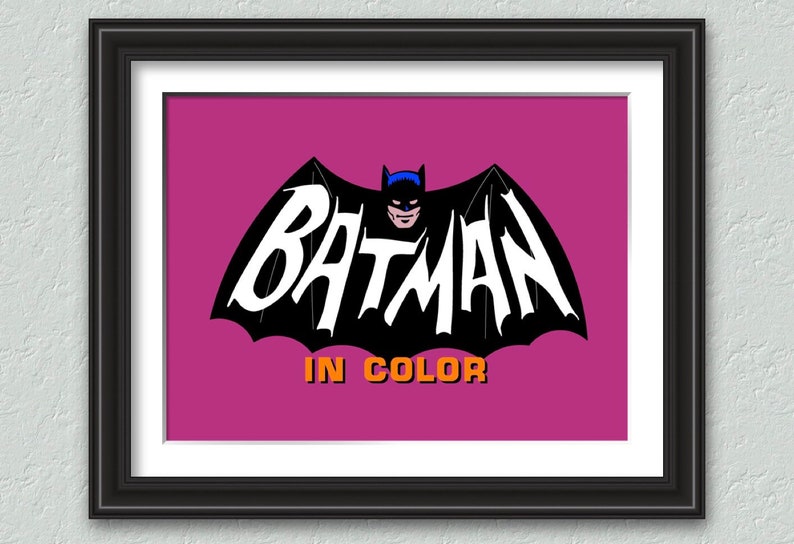 Iconic 1966 Batman "in Color" TV Show Introduction DISPLAY PRINT Adam ...