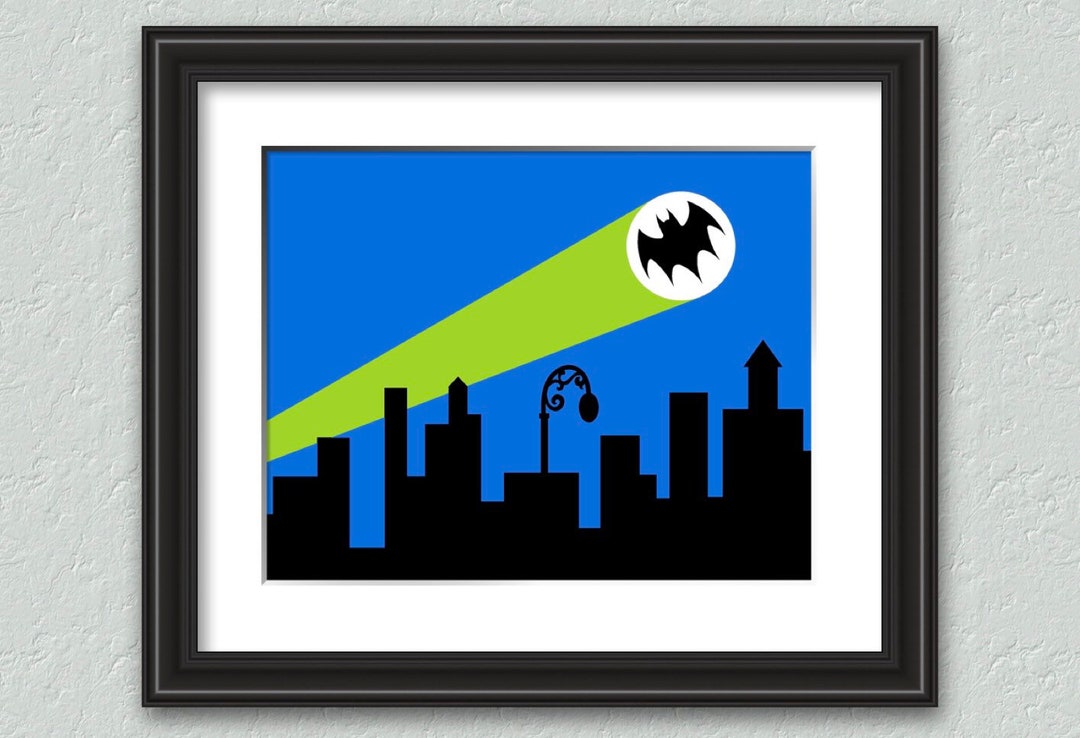 Iconic 1966 Batman TV Show END CREDITS Background Display Print Adam ...