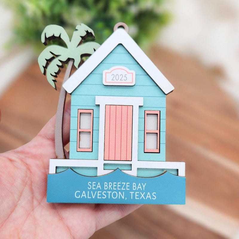 Customized Glass Christmas Ornament House - Etsy