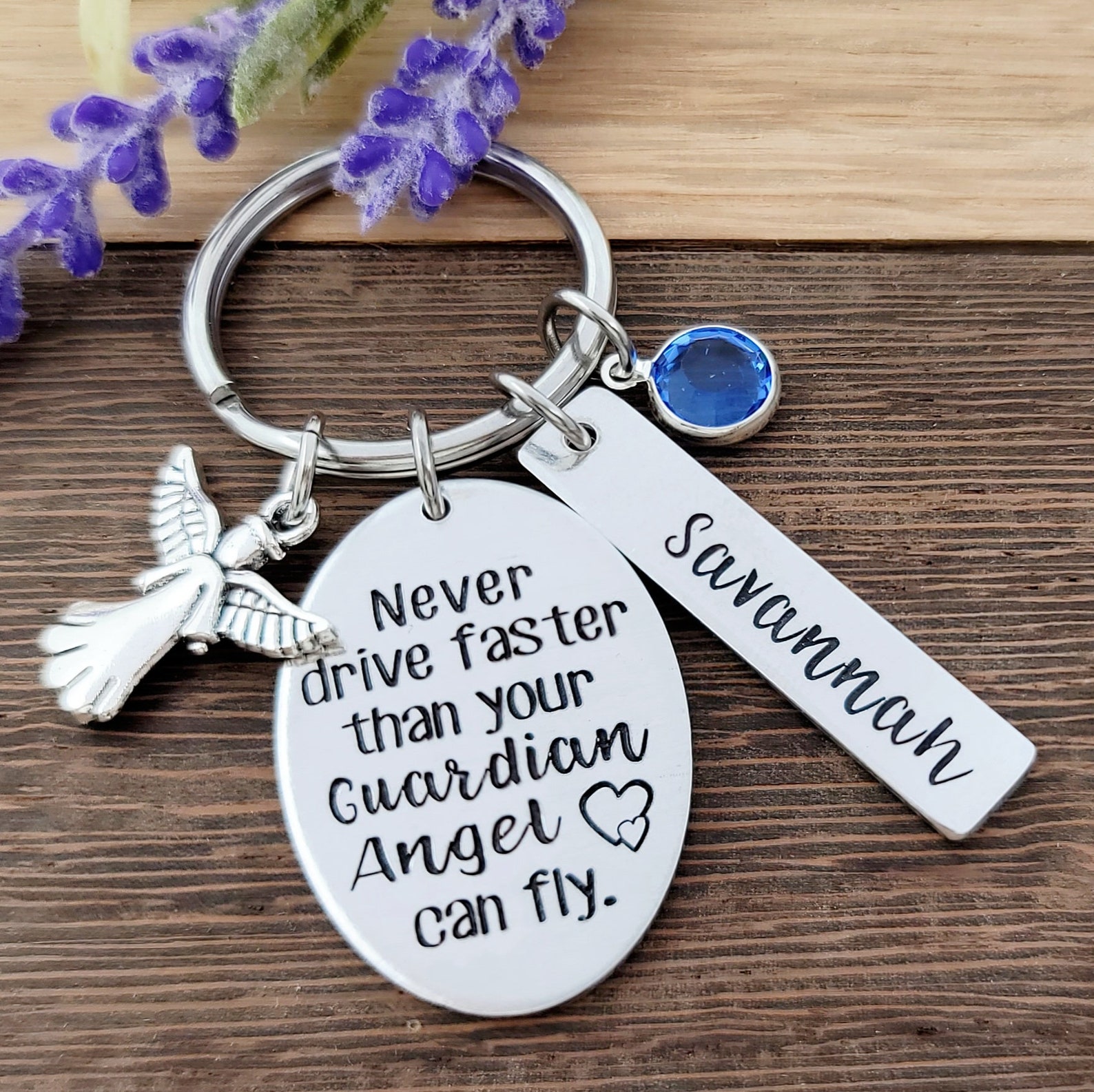Never Drive Faster Guardian Angel Keychain New Driver - Etsy