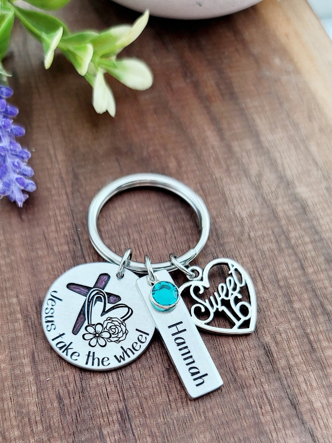 Jesus Take the Wheel Keychain Christian Keychain Drive Safe Keychain ...