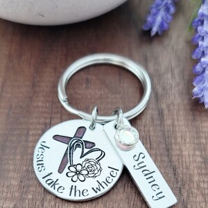 Jesus Take the Wheel Keychain Christian Keychain Drive Safe Keychain ...