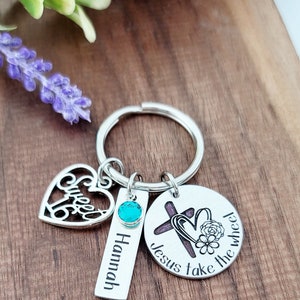 Jesus Take the Wheel Keychain Christian Keychain Drive Safe Keychain ...