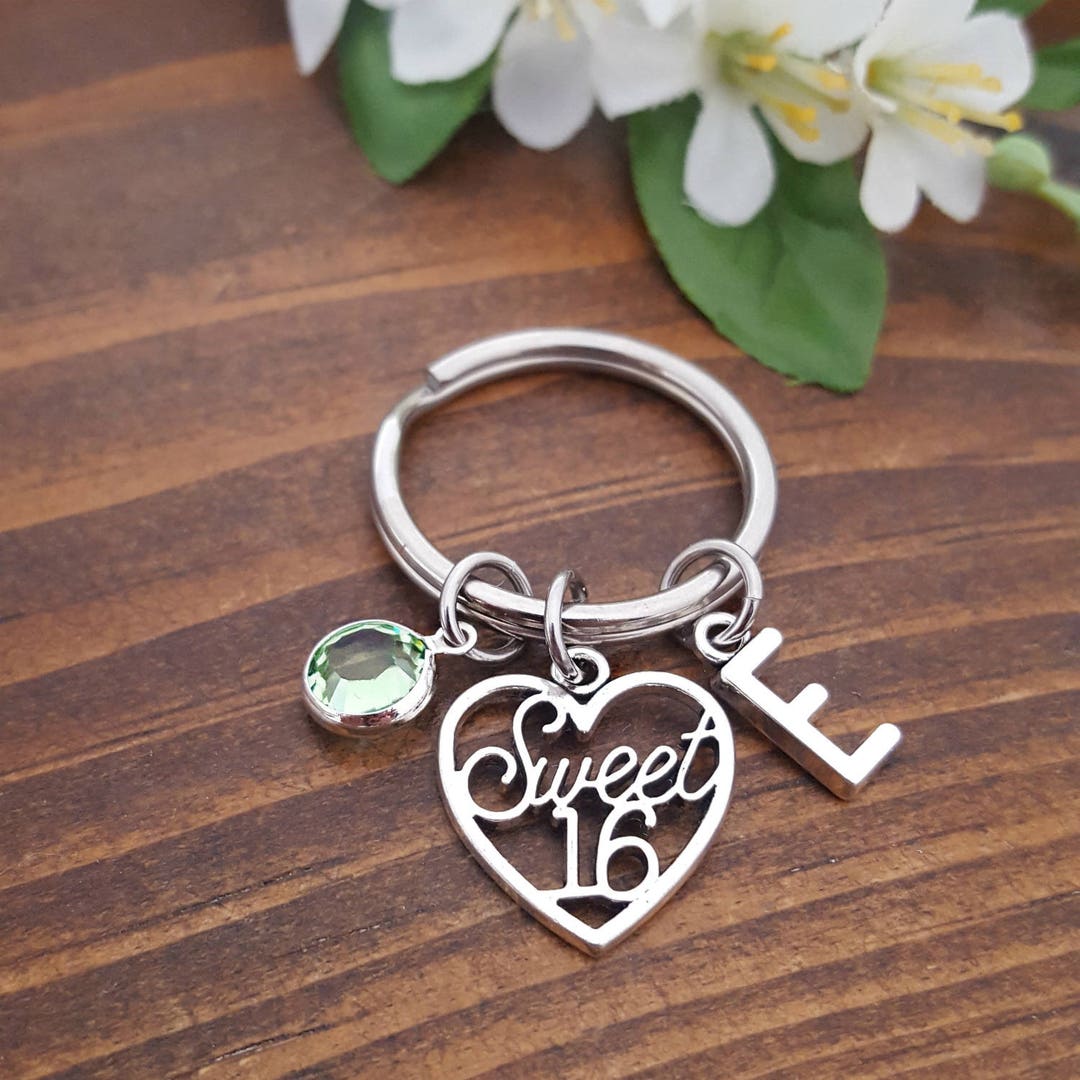 Personalized Sweet 16 Keychain | Sweet 16 Keychain | Sweet Sixteen ...