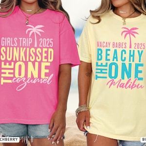 Custom Girls Trip Shirts | Matching Weekend Vacation Comfort Colors Tee ...