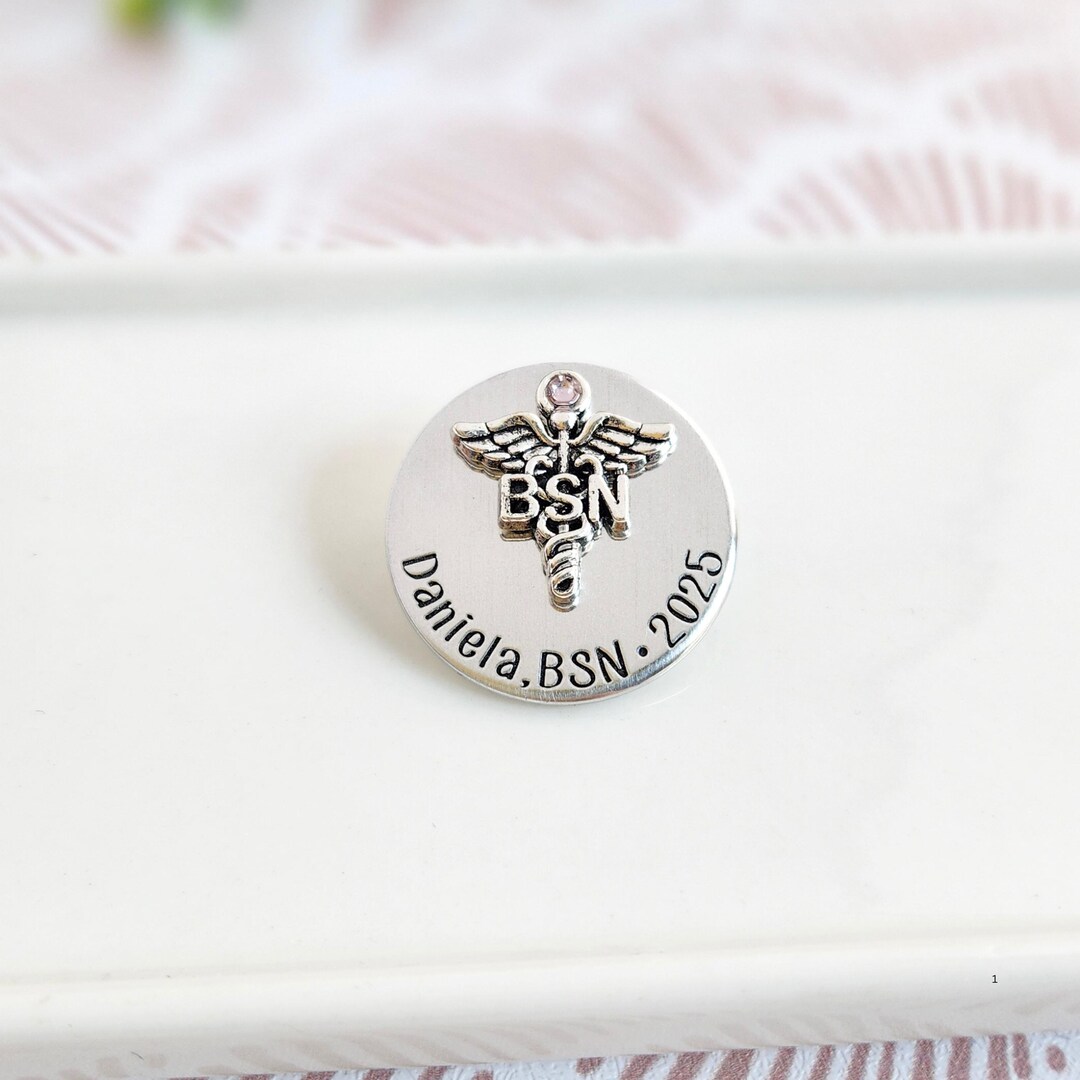 Personalized BSN Nursing Pin for Pinning Ceremony | BSN RN Nurse Pin ...