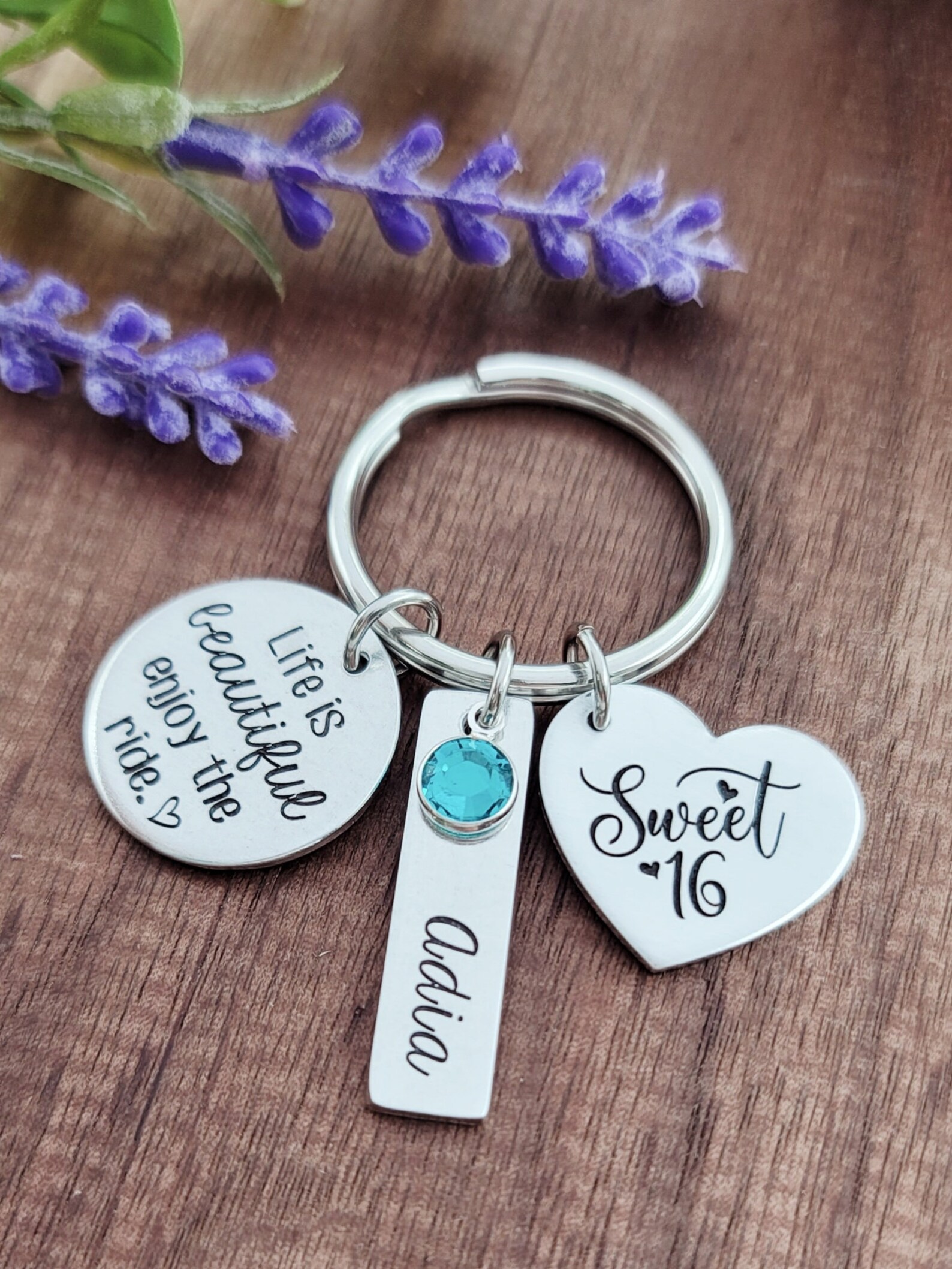 Sweet 16 Keychain Sweet 16 Gift Personalized Sweet 16 - Etsy
