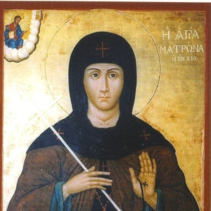 Orthodox Icons Byzantine Saint Matrona Chios Icon Greek - Etsy