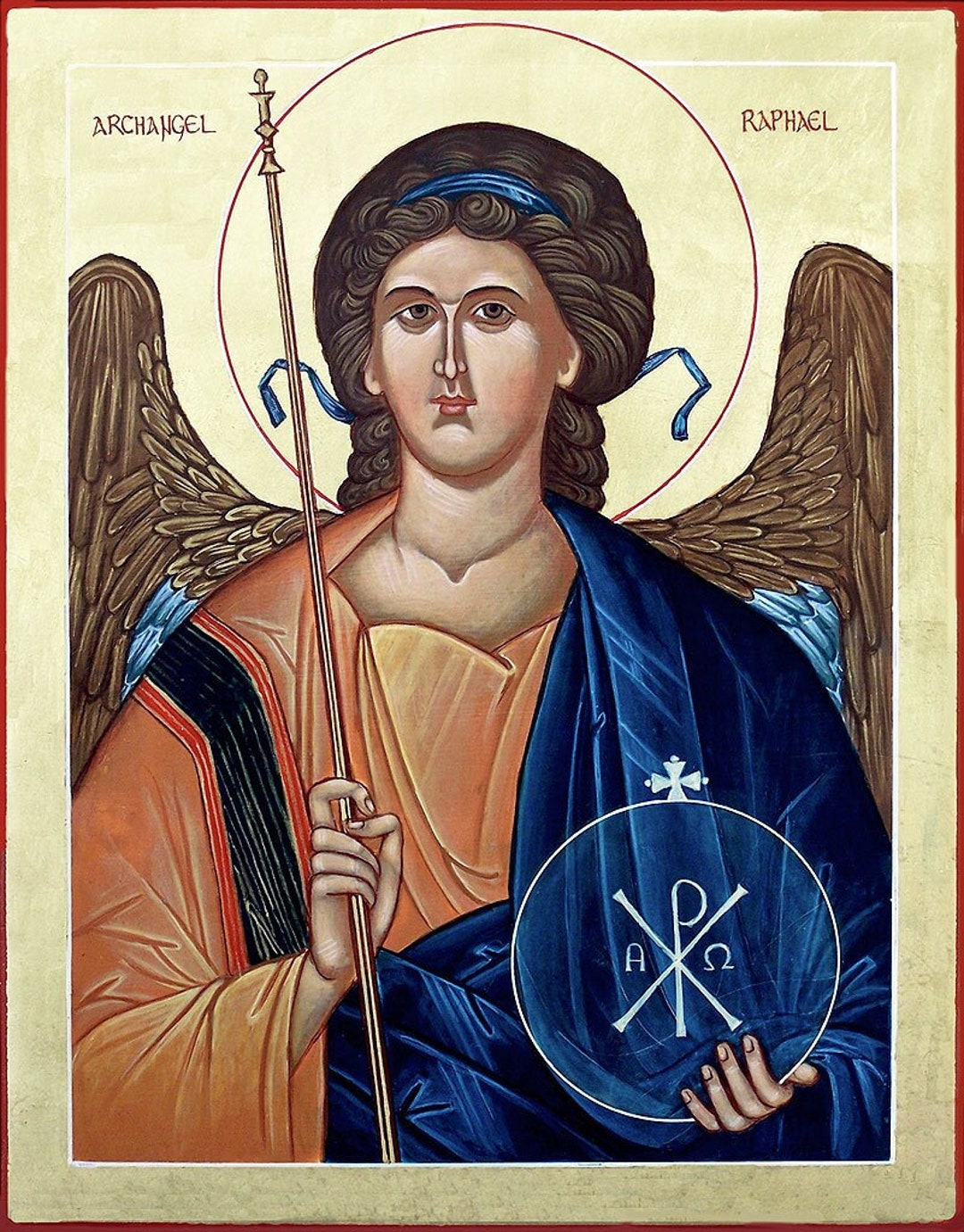 Orthodox Icons Byzantine Archangel Raphael Icon Greek Orthodox - Etsy