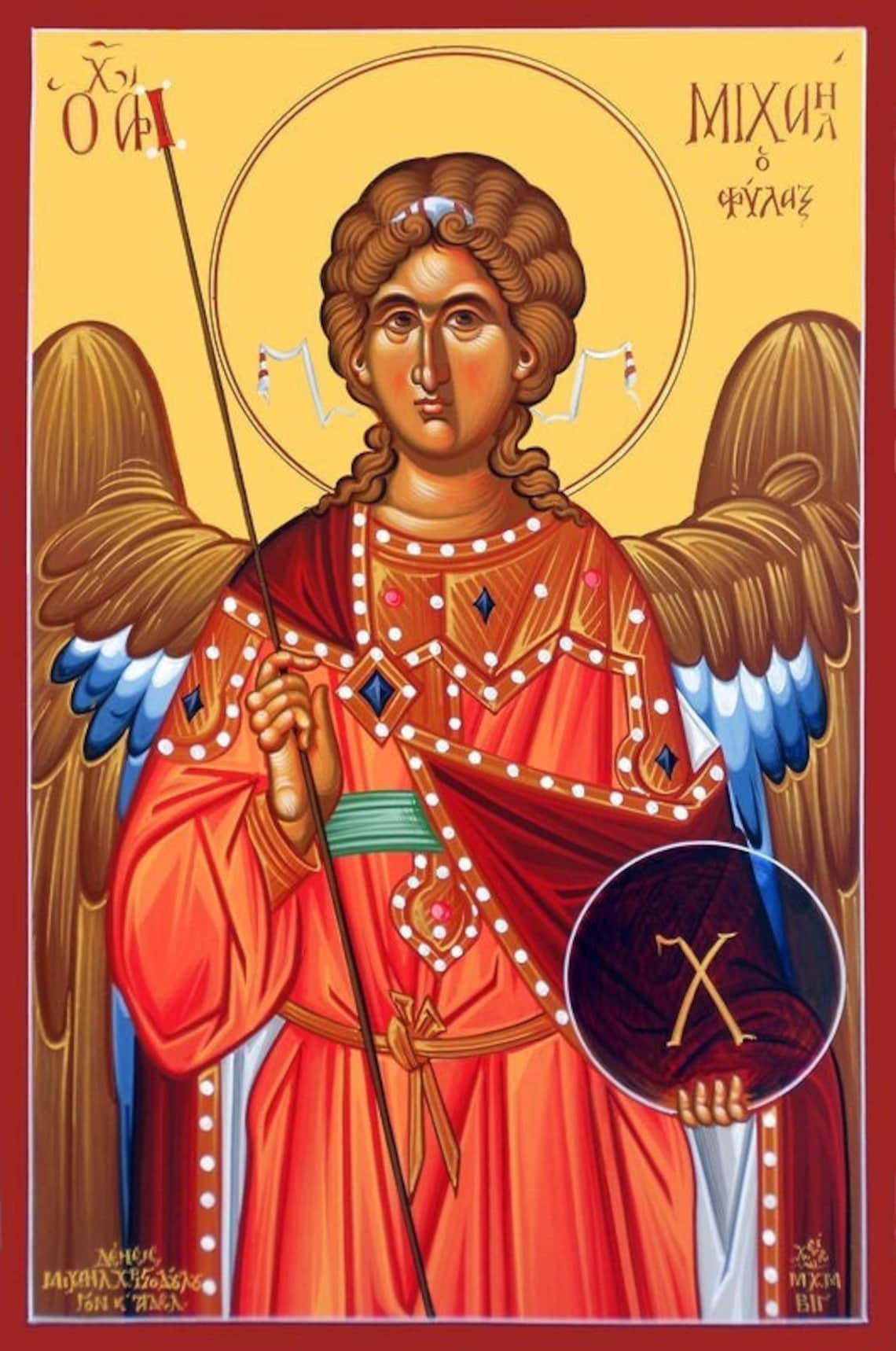 Orthodox Icons Byzantine Archangel Michael Icon Greek Orthodox - Etsy