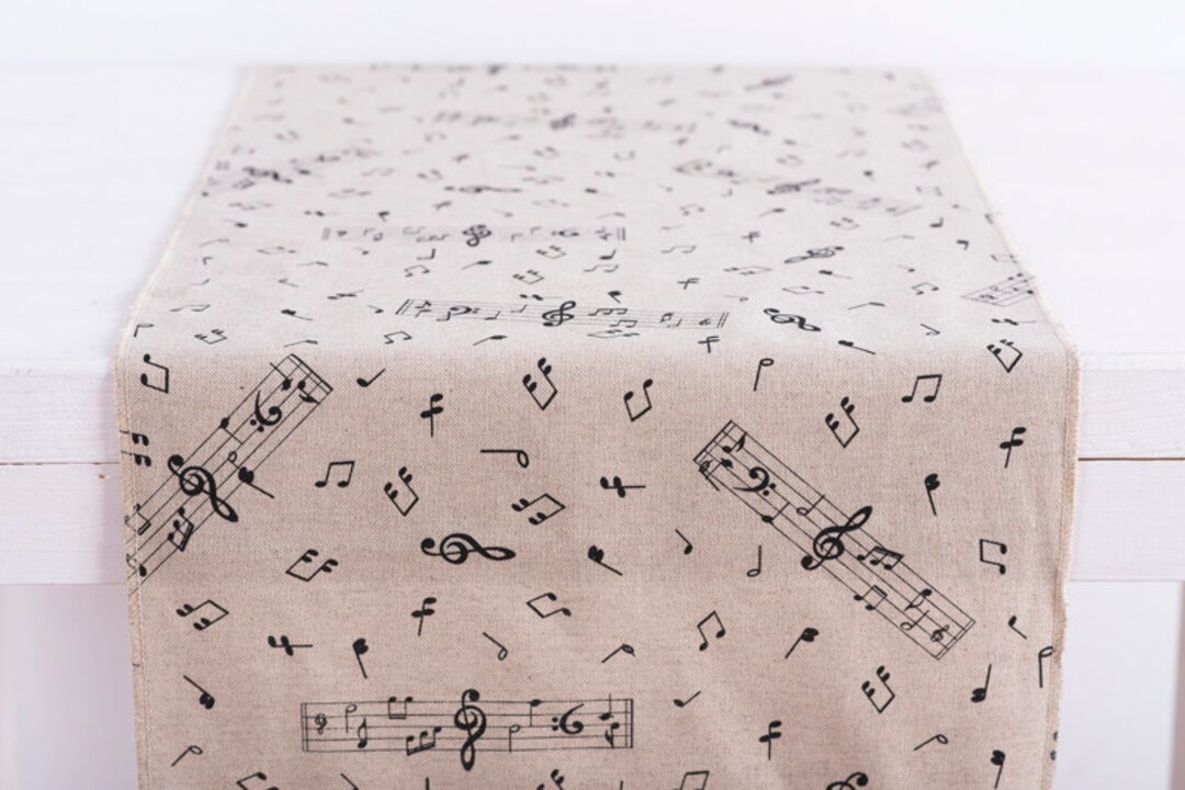 Table Runner With Musical Notes, Table Runner, Table Centerpiece ...