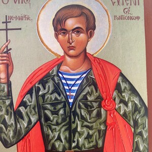 Orthodox Icons Byzantine Saint Evgenios Rodionov Greek Icon Birthday ...