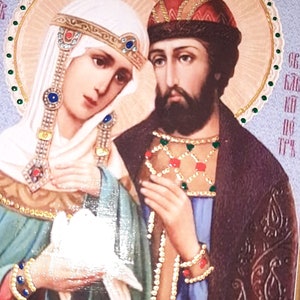 Orthodox Icons Byzantine Saint Peter and Fevronia Icon Greek Orthodox ...