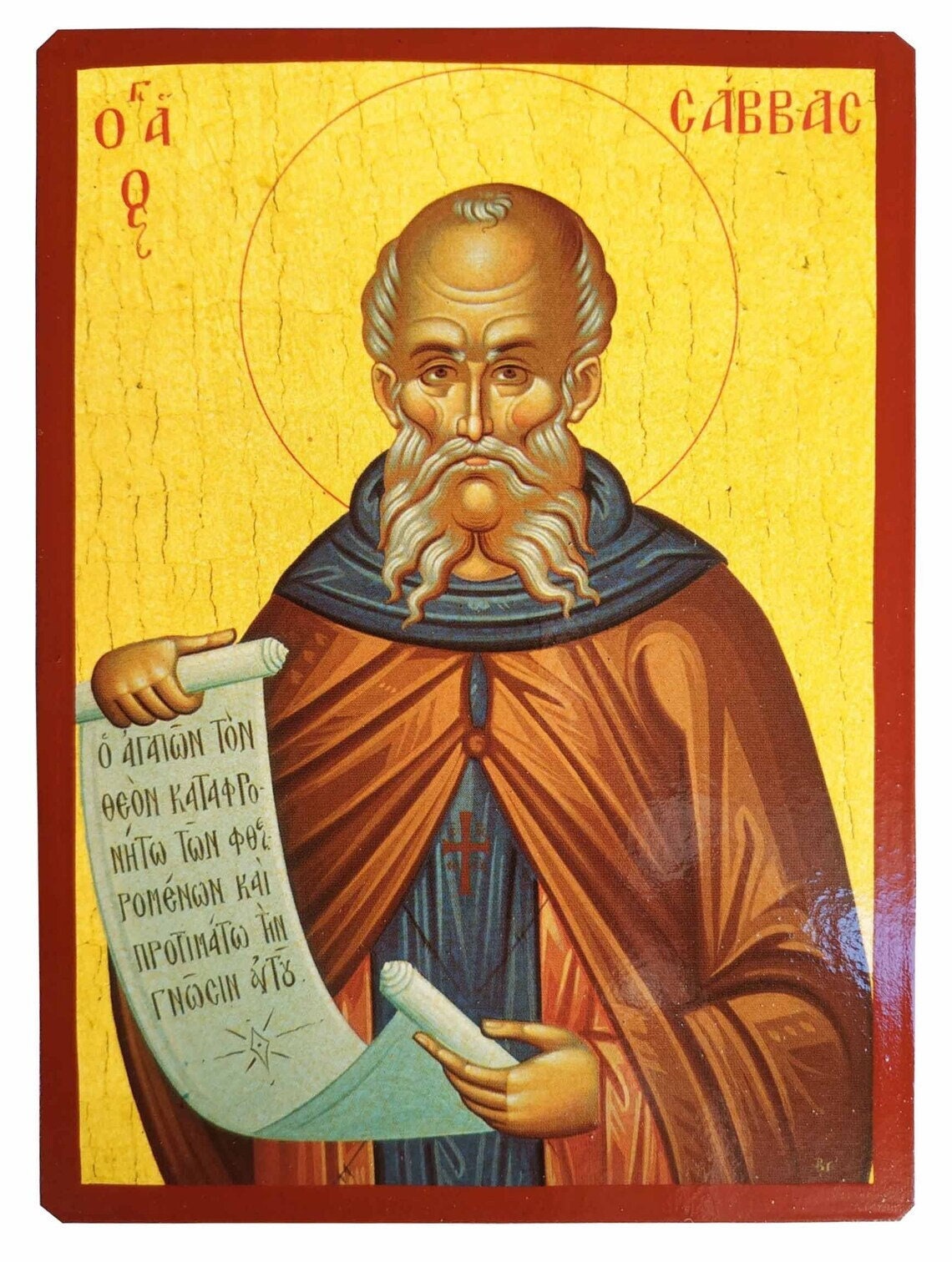 Orthodox Icons Byzantine Saint Savvas Icon Greek Orthodox Icon - Etsy