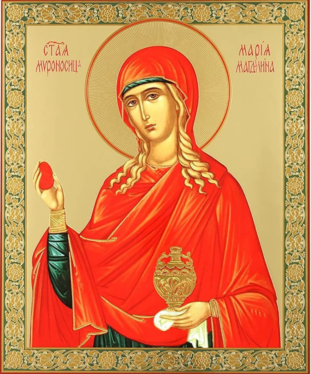 Saint Mary Magdalene Catholic Orthodox Icons Byzantine Greek Icon Birthday Name-day Gift Baptism ...