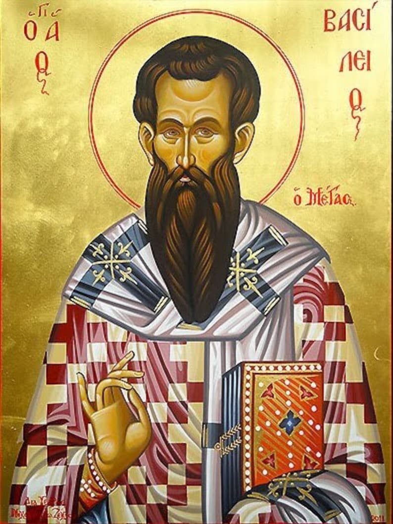 Orthodox Icons Byzantine Saint Basil Icon Greek Orthodox Icon Byzantine ...