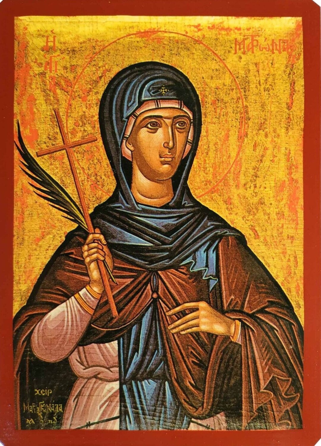 Orthodox Icons Byzantine Saint Matrona Icon Greek Orthodox Icon ...