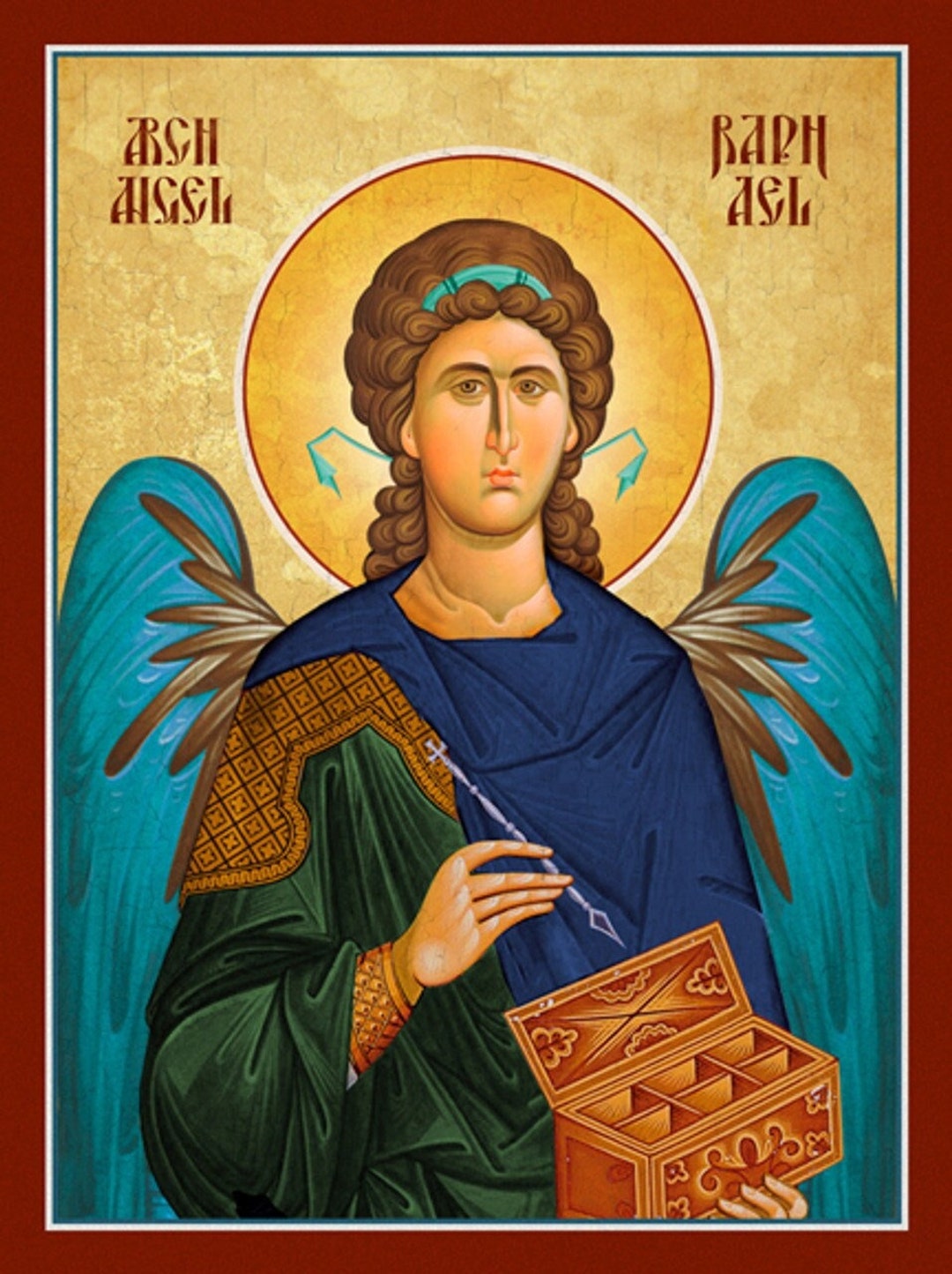 Orthodox Icons Byzantine Archangel Raphael Icon Greek Orthodox - Etsy
