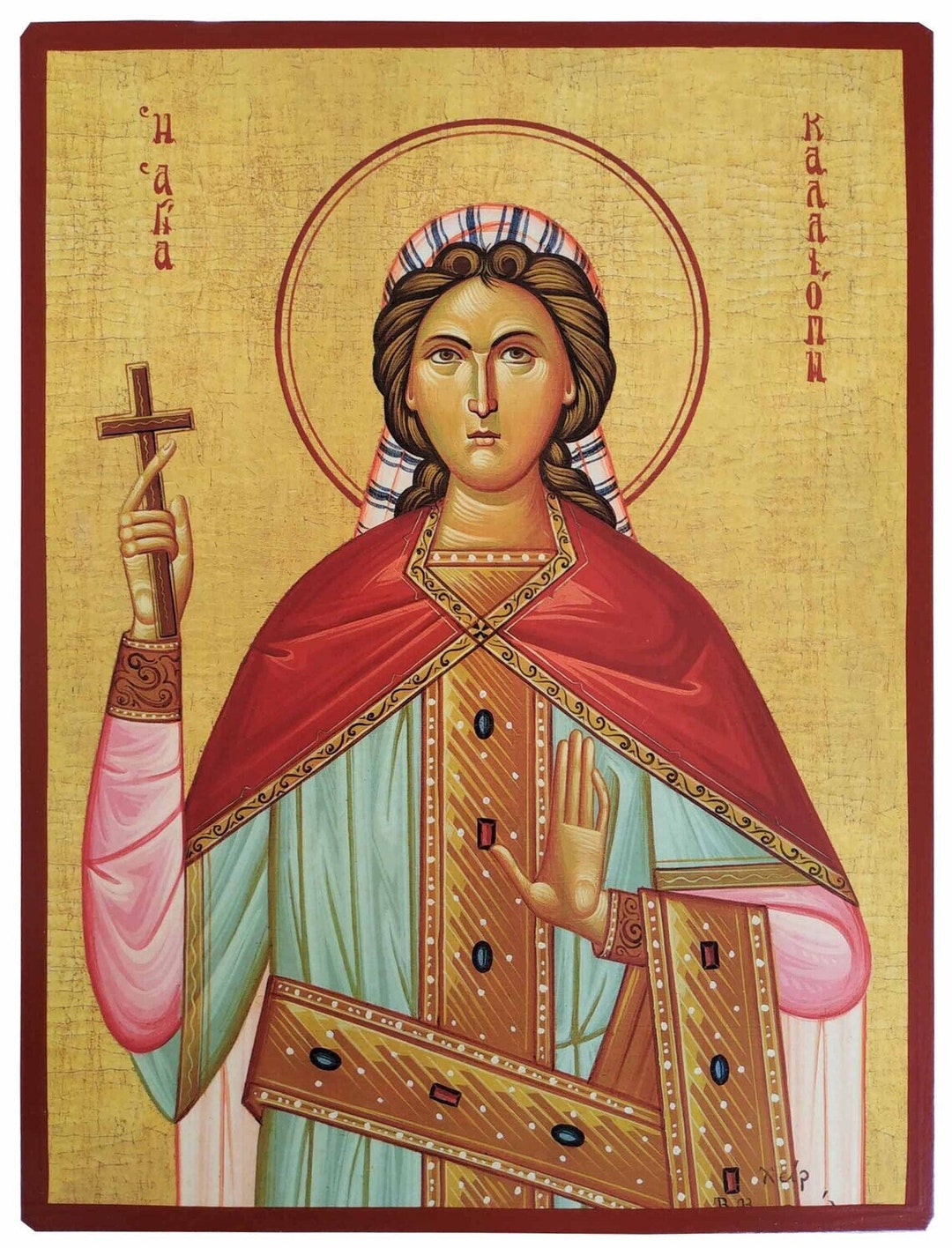 Orthodox Icons Byzantine Saint Kaliopi Icon Greek Orthodox Icon ...