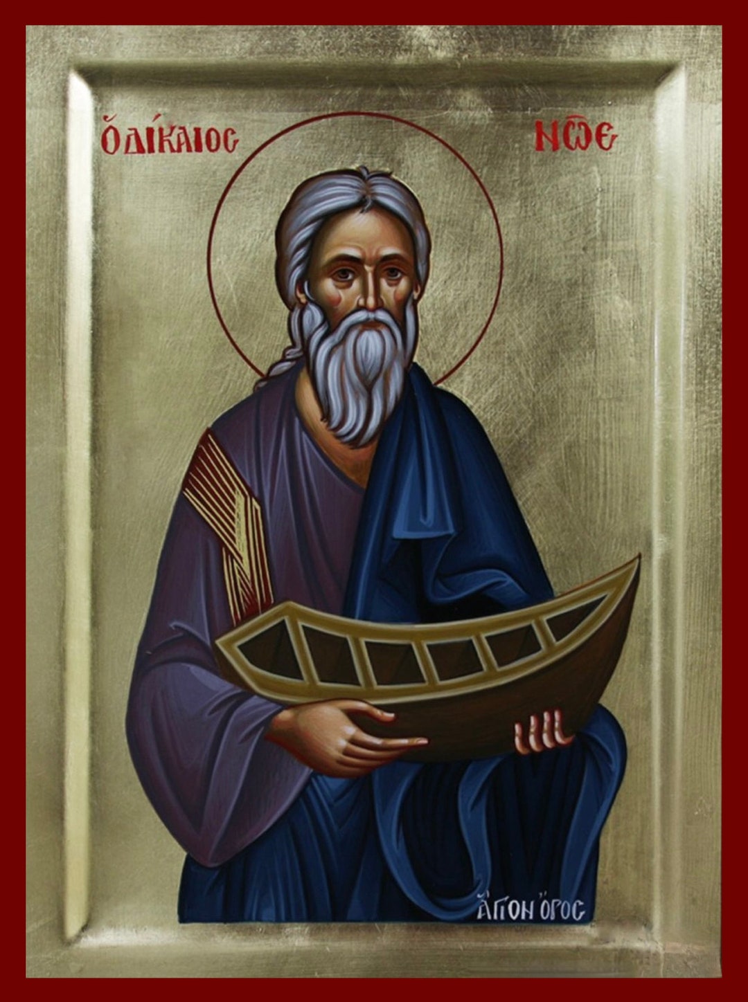 Prophet Noah Orthodox Icons Byzantine Greek Icon Birthday Name-day Gift ...