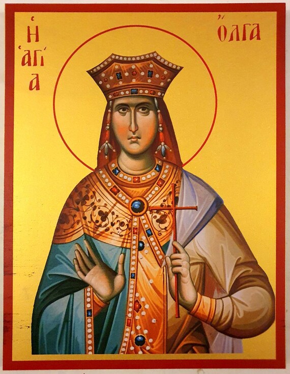 Orthodox Icons Byzantine Saint Olga Icon Greek Orthodox Icon - Etsy