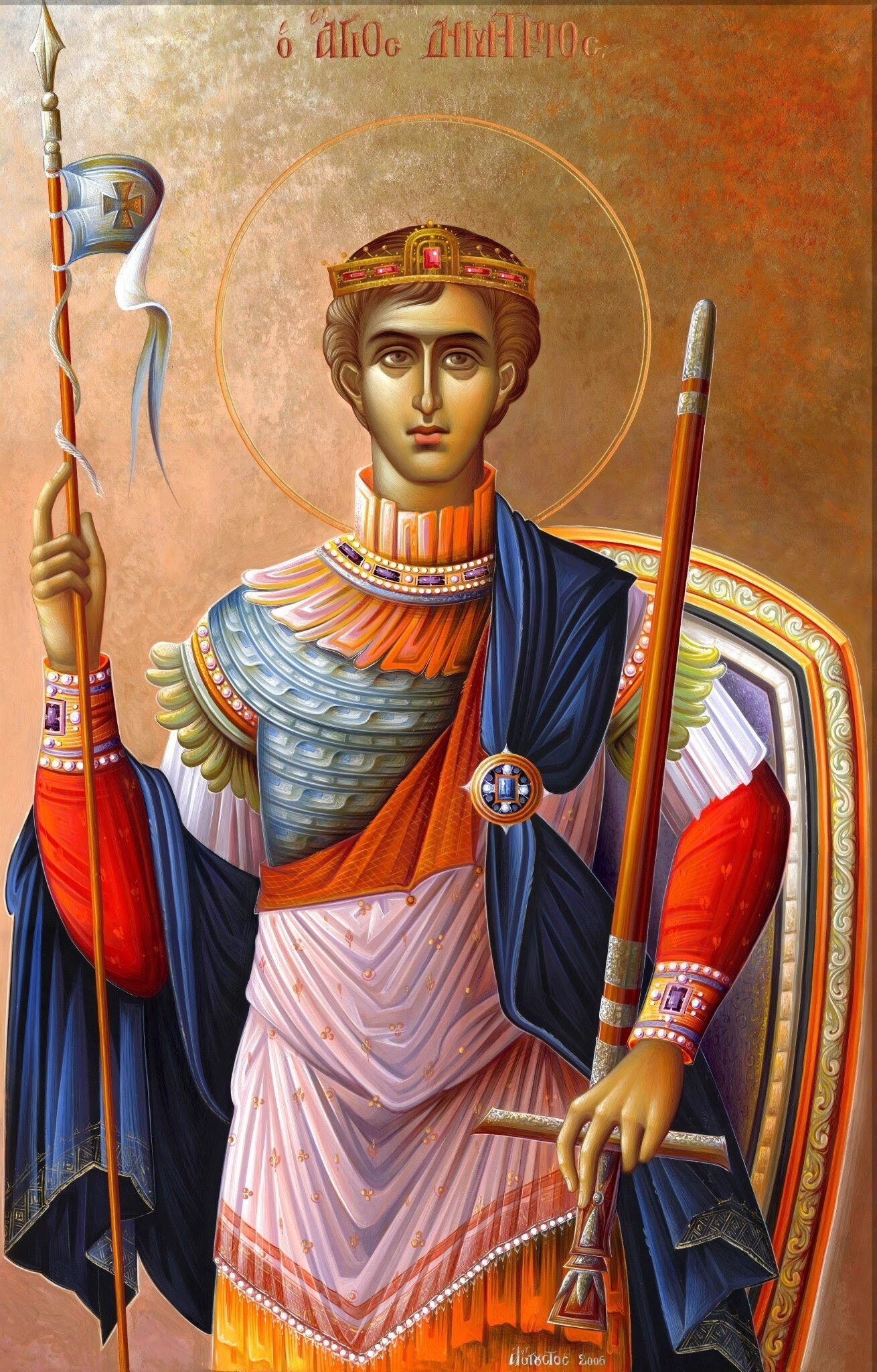 Orthodox Icons Byzantine Saint Dimitrios Saint Demetrios Greek - Etsy