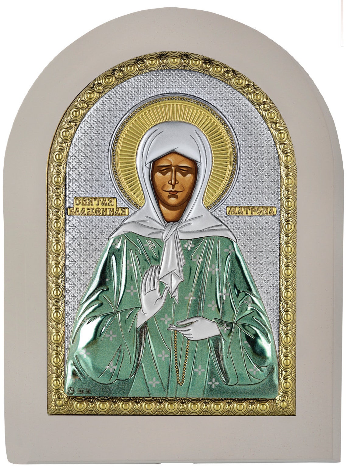 Byzantine Silver Orthodox Icon Saint Matrona Icon Greek | Etsy