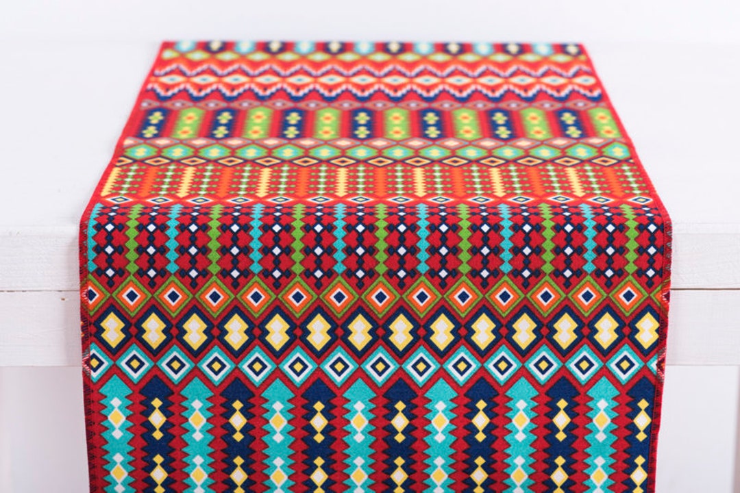 Table Runner Mexican Folklore , Table Runner, Table Centerpiece, Kitchen Dining Room Home Decor ...