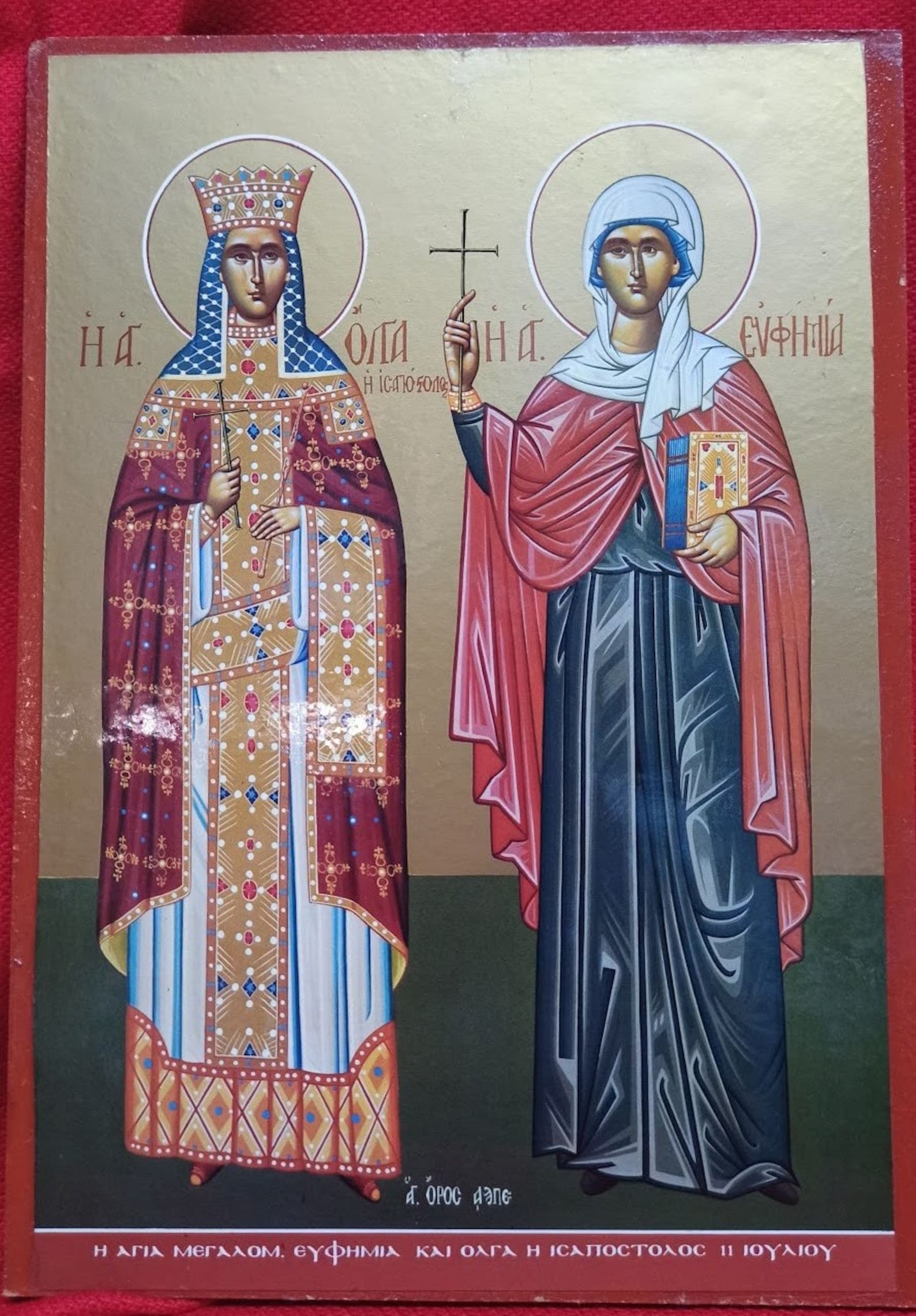 Orthodox Icons Byzantine Saint Euphemia and Saint Olga Icon - Etsy