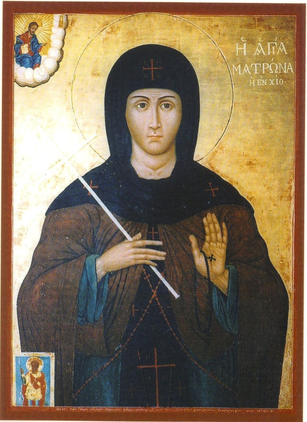 Orthodox Icons Byzantine Saint Matrona Chios Icon Greek Orthodox Icon ...